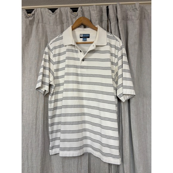 Jos. A. Bank | Shirts | Jos A Bank Polo Shirt Mens Medium White Grey ...